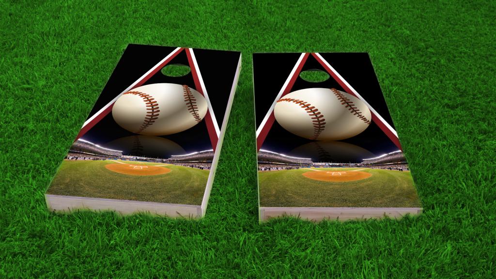 Baseball Themed Custom Cornhole Board Game Sets