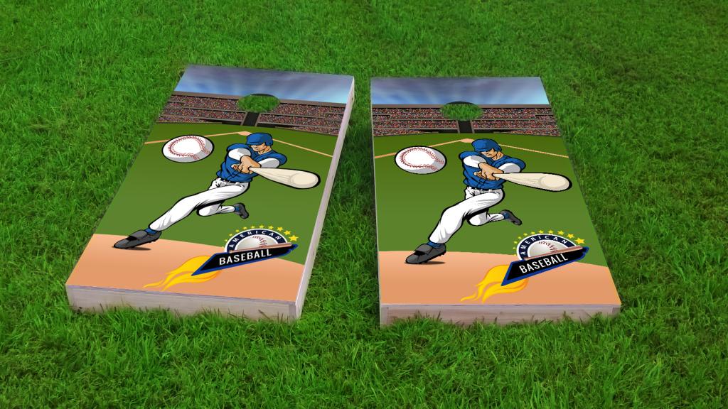Baseball Themed Custom Cornhole Board Game Sets