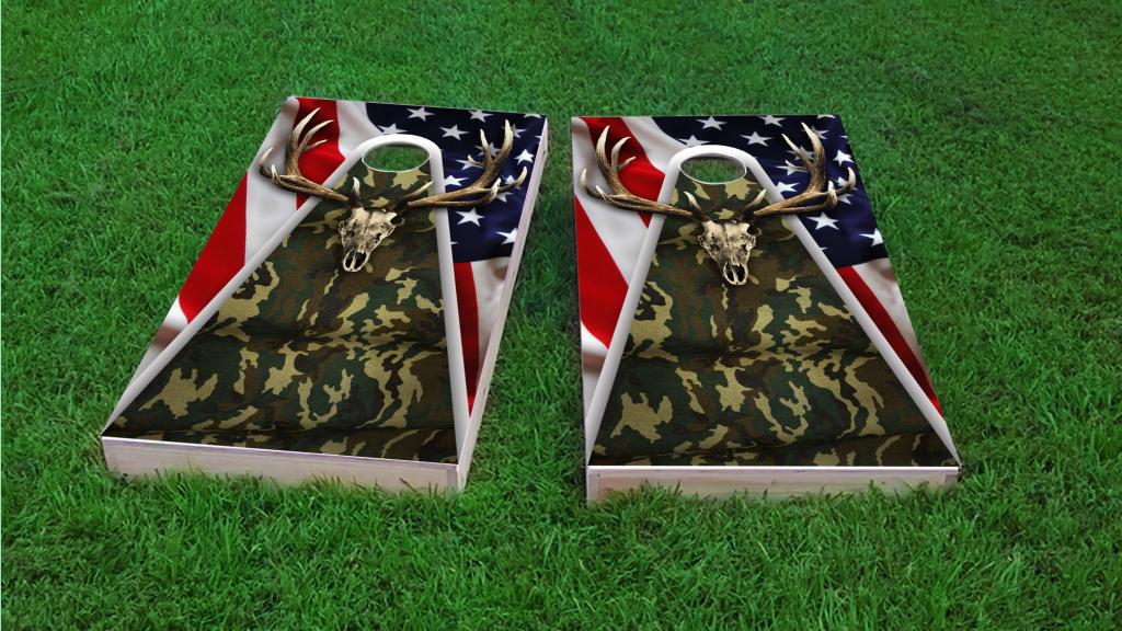 Hunting and Camouflage (Camo) Cornhole Board Designs