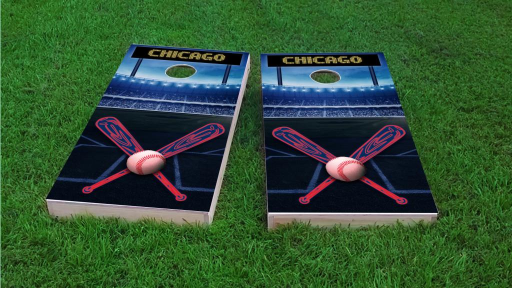 Baseball Themed Custom Cornhole Board Game Sets