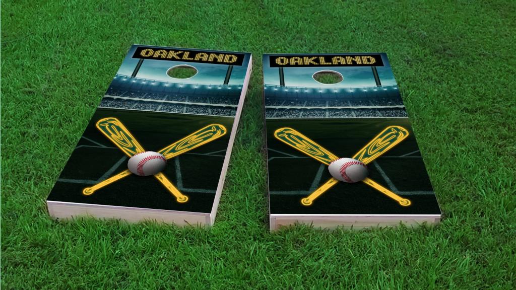 Baseball Themed Custom Cornhole Board Game Sets
