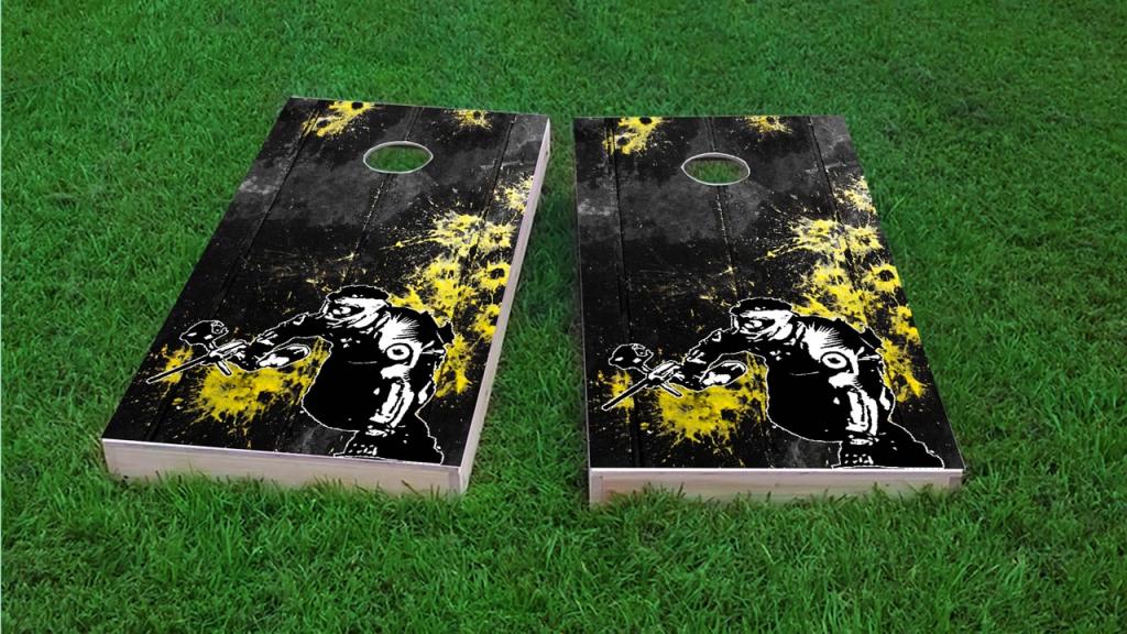 Paintball Themed Custom Cornhole Board Design