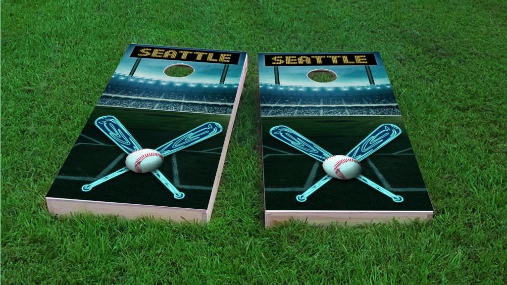 Baseball Themed Custom Cornhole Board Game Sets