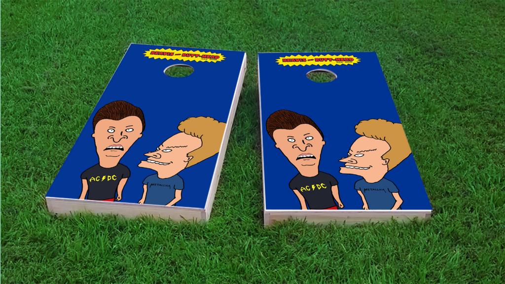 Beavis and Butt-Head Themed Custom Cornhole Board Design